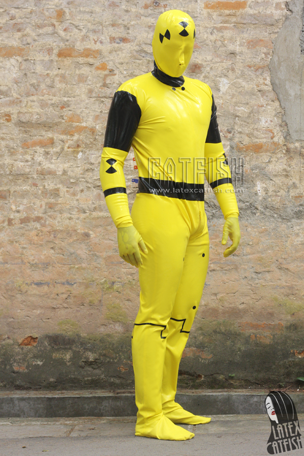 Men's 'Biohazard Safety' Hooded Latex Total Enclosure Suit